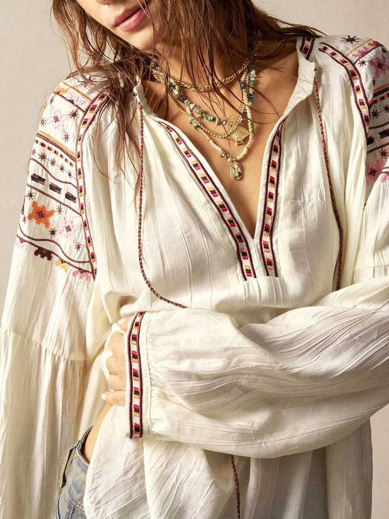 FRIEDA Top | Boho Gypsy Blouse Top | BOHEME JUNCTION